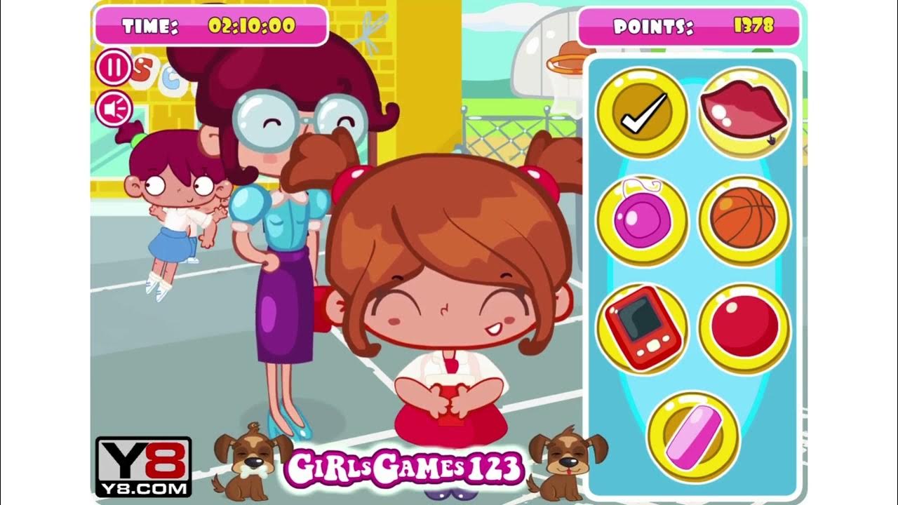 Y8 Game l เกม School Yard Slacking แอบครูมาเล่น - YouTube