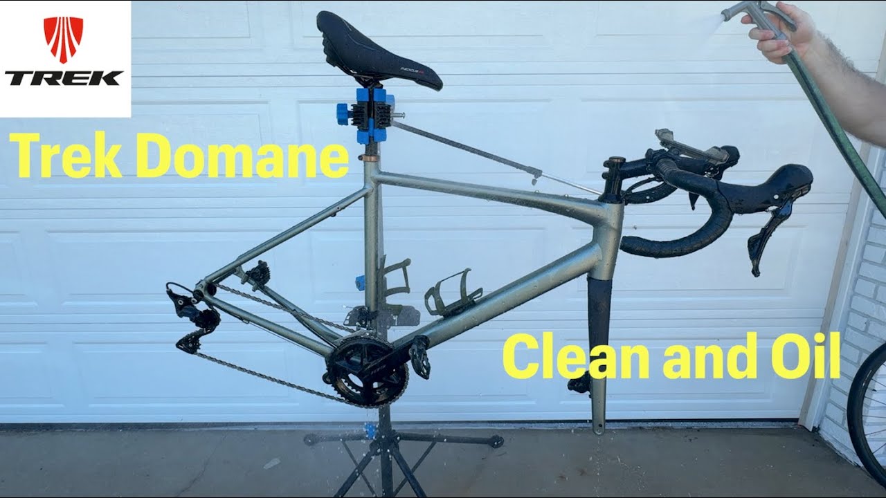 Trek Domane General Cleaning and Oiling - YouTube