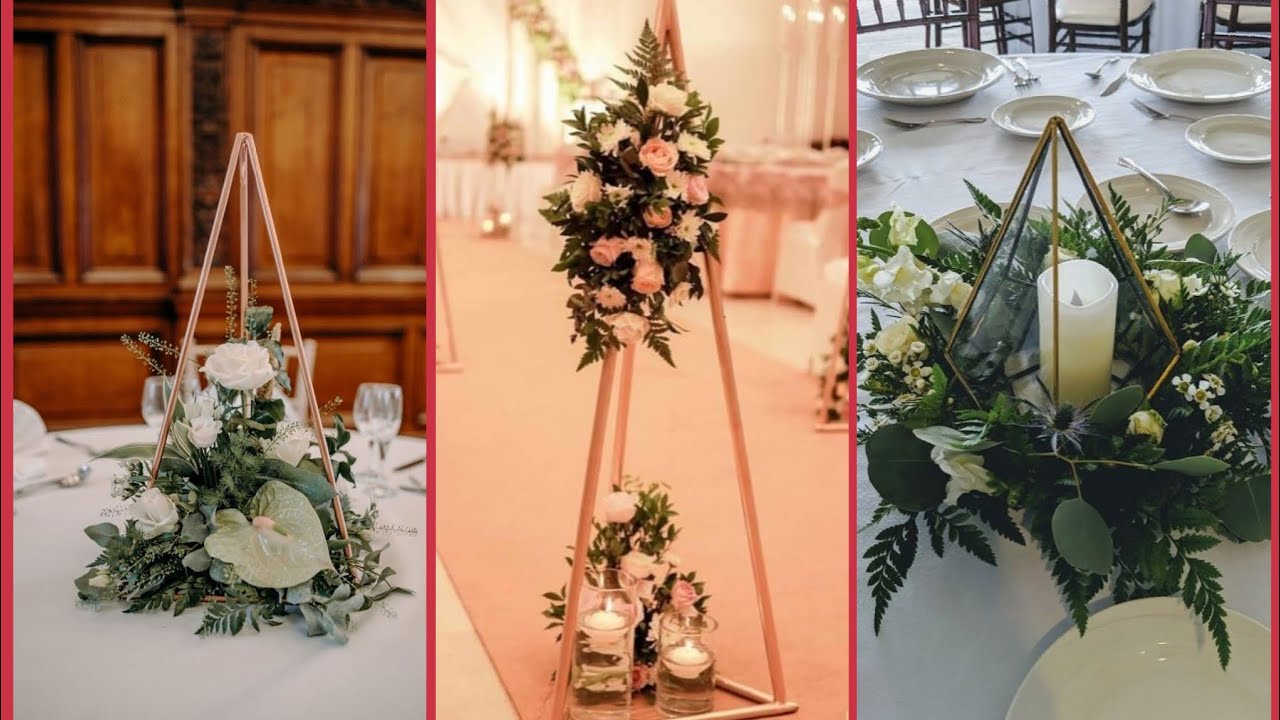 Most Stylish Triangle Centerpiece Design #easypaperart - YouTube