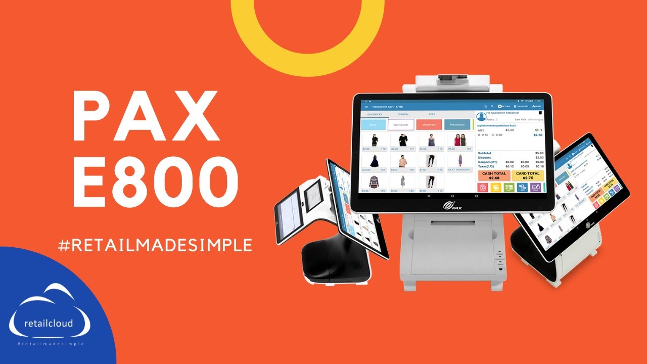 retailcloud's PAX E800 Interactive Customer Engagement Screen - YouTube