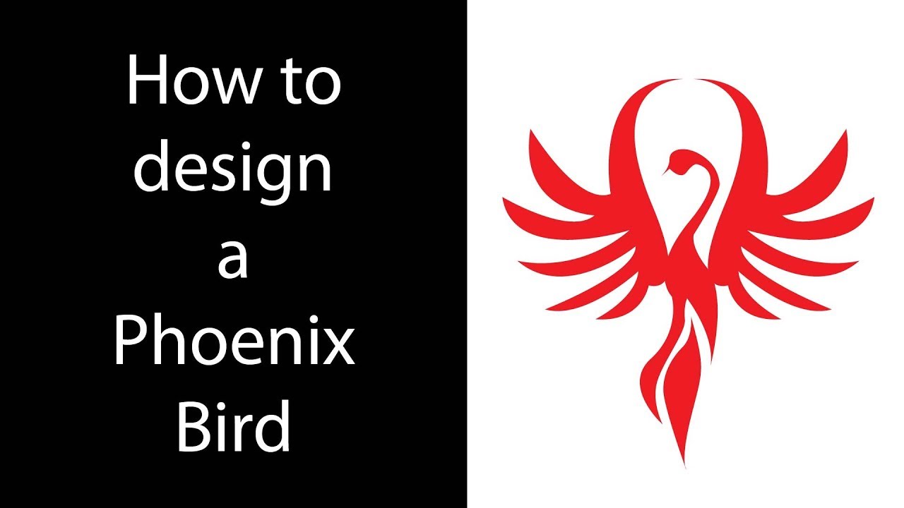 How to design a Phoenix Bird in Illustrator - YouTube