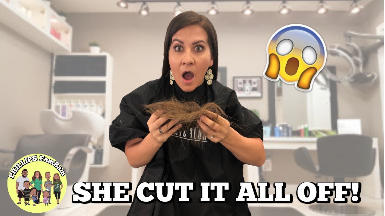 SHE CUT IT ALL OFF!! TINA'S NEW HAIRCUT and COLOR TRANSFORMATION! - YouTube