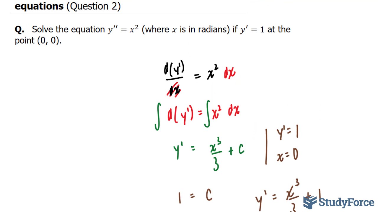 📚 How to solve second-order differential equations (Question 2) - YouTube