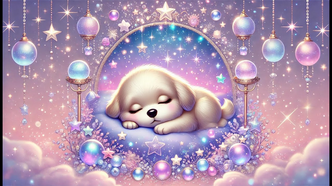 1h30 de Canción de Cuna Suave para Bebé 🎠🌙🎶 - Perro Bebé Durmiendo ...