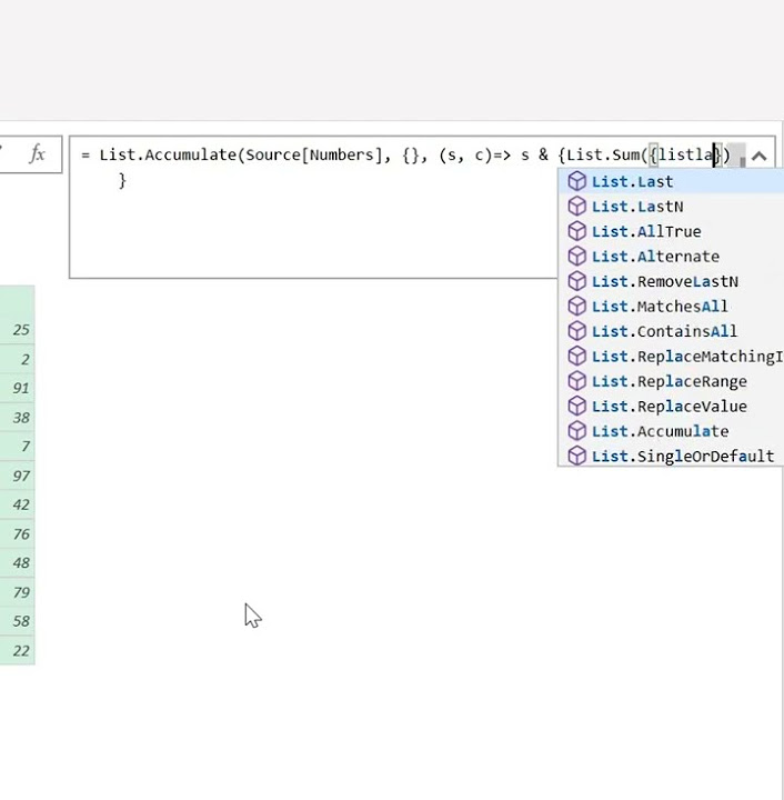 Running Total Using List.Accumulate In Power Query - YouTube