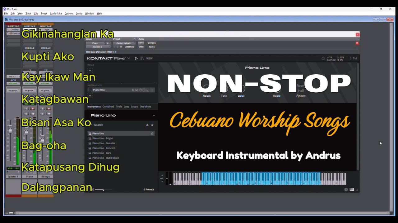Non-stop Worship Songs Keyboard Instrumental - YouTube