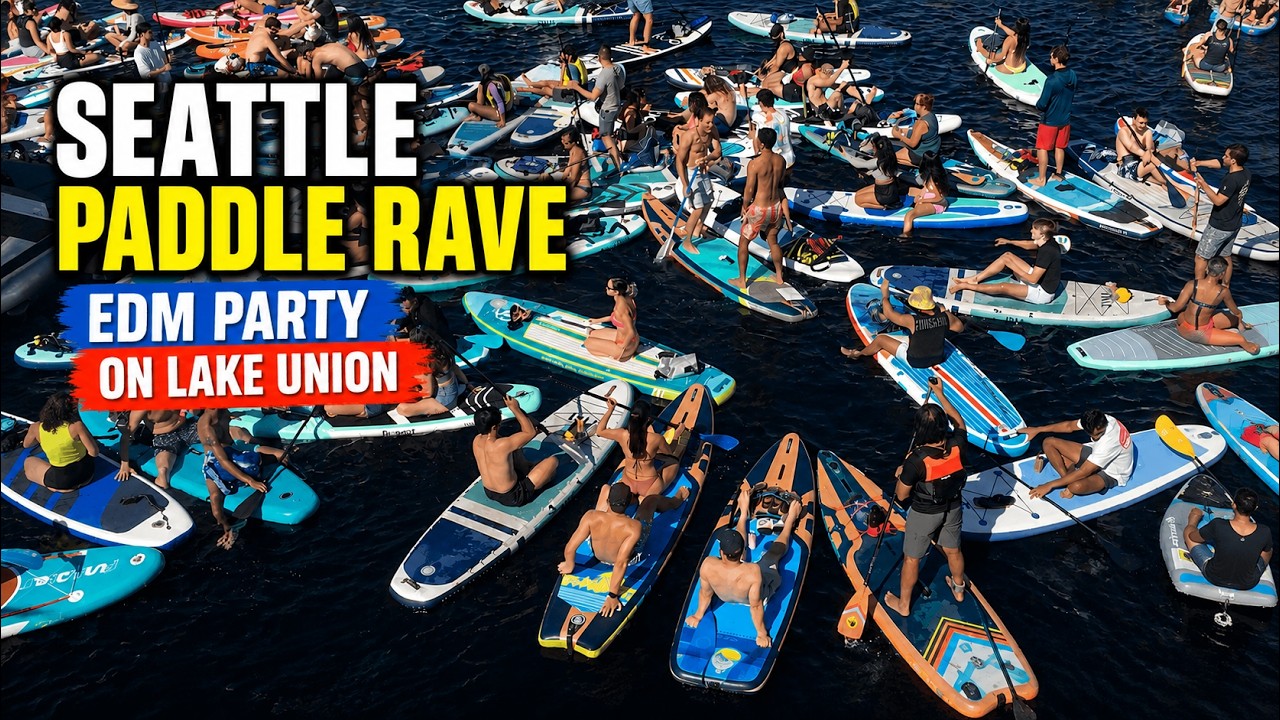 Seattle Threw a RAVE on the Water | Paddle Board EDM Party | 4K 🎧 - YouTube