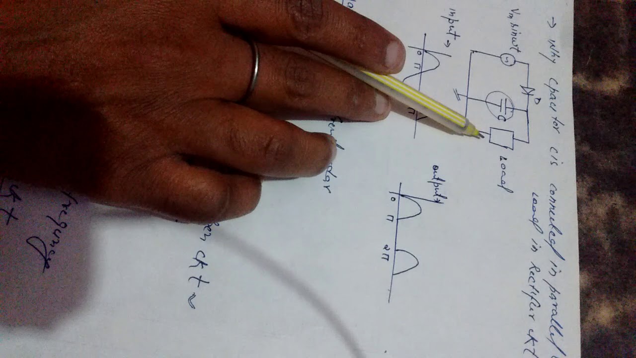 why a capacitor connected in parallel of load in Rectifier ckt. - YouTube