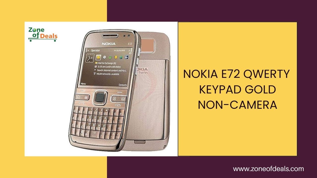 BUY NOW!! Nokia E72 Qwerty Keypad Phone Non Camera Refurbished Gold ...