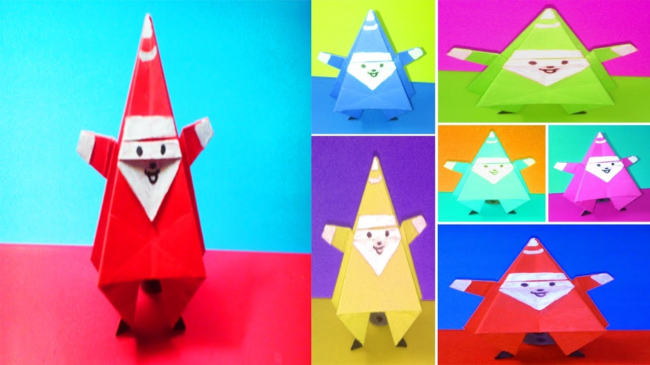 How to make paper santa claus | Paper Santa | Easy Christmas Craft for ...