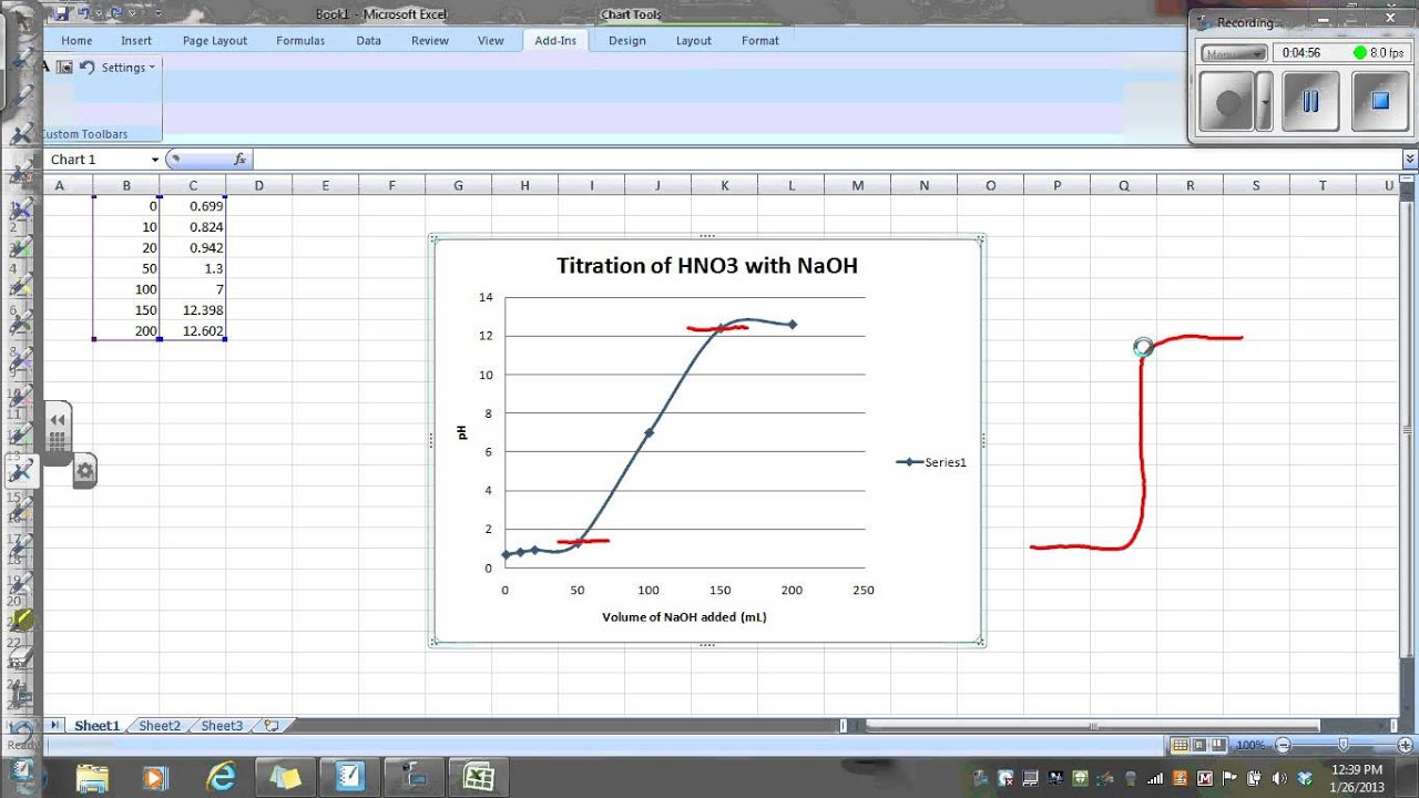 Graph of a Strong Acid Strong Base Titration - YouTube