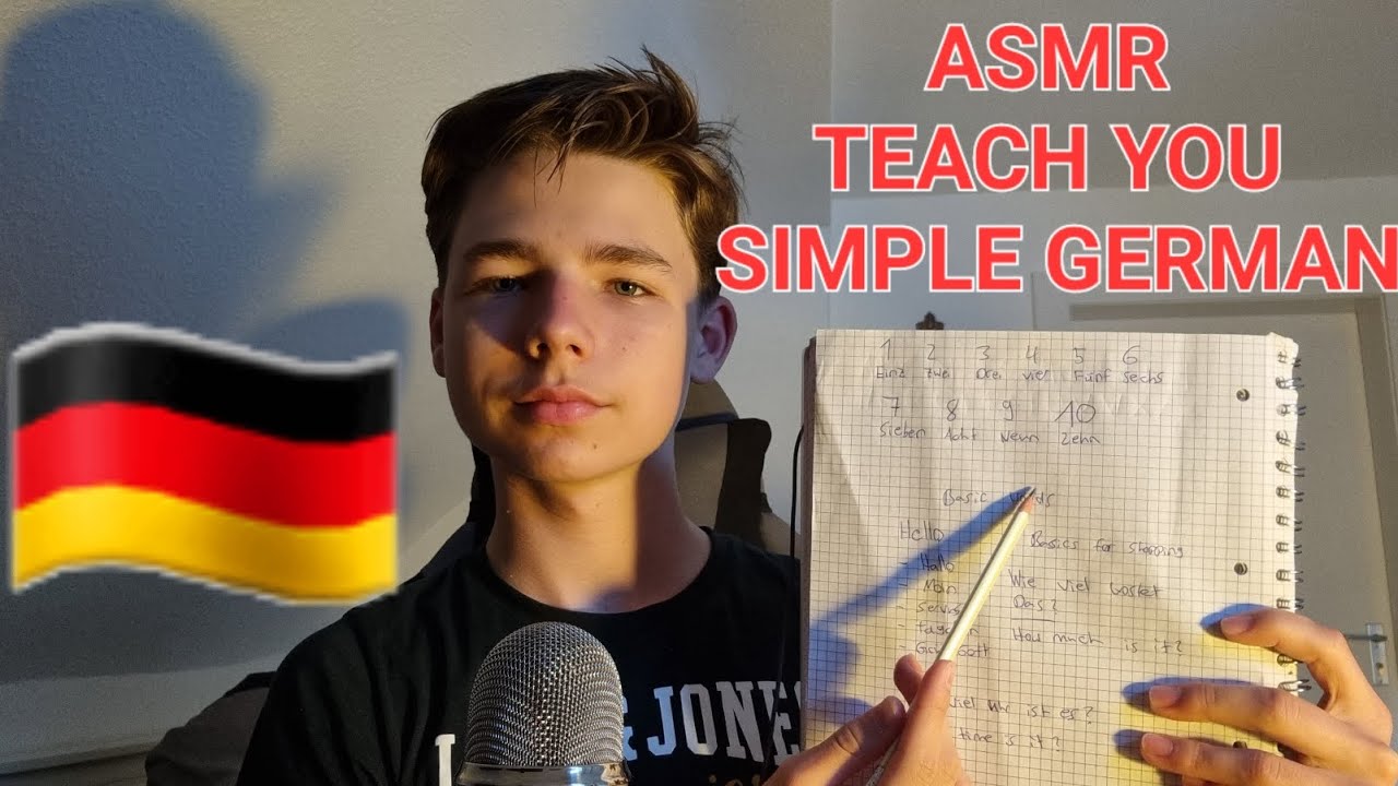 ASMR TEACHING YOU SIMPLE GERMAN - YouTube