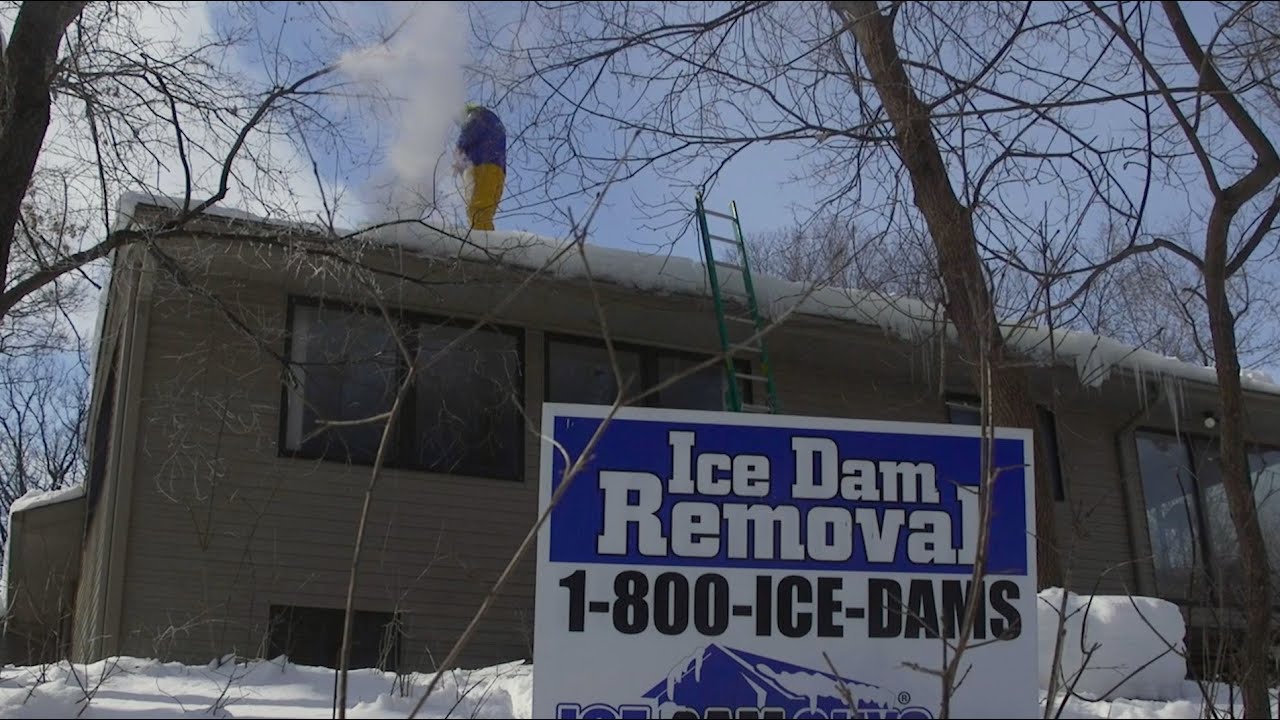 What a Professional Ice Dam Removal Company Looks Like from the ...