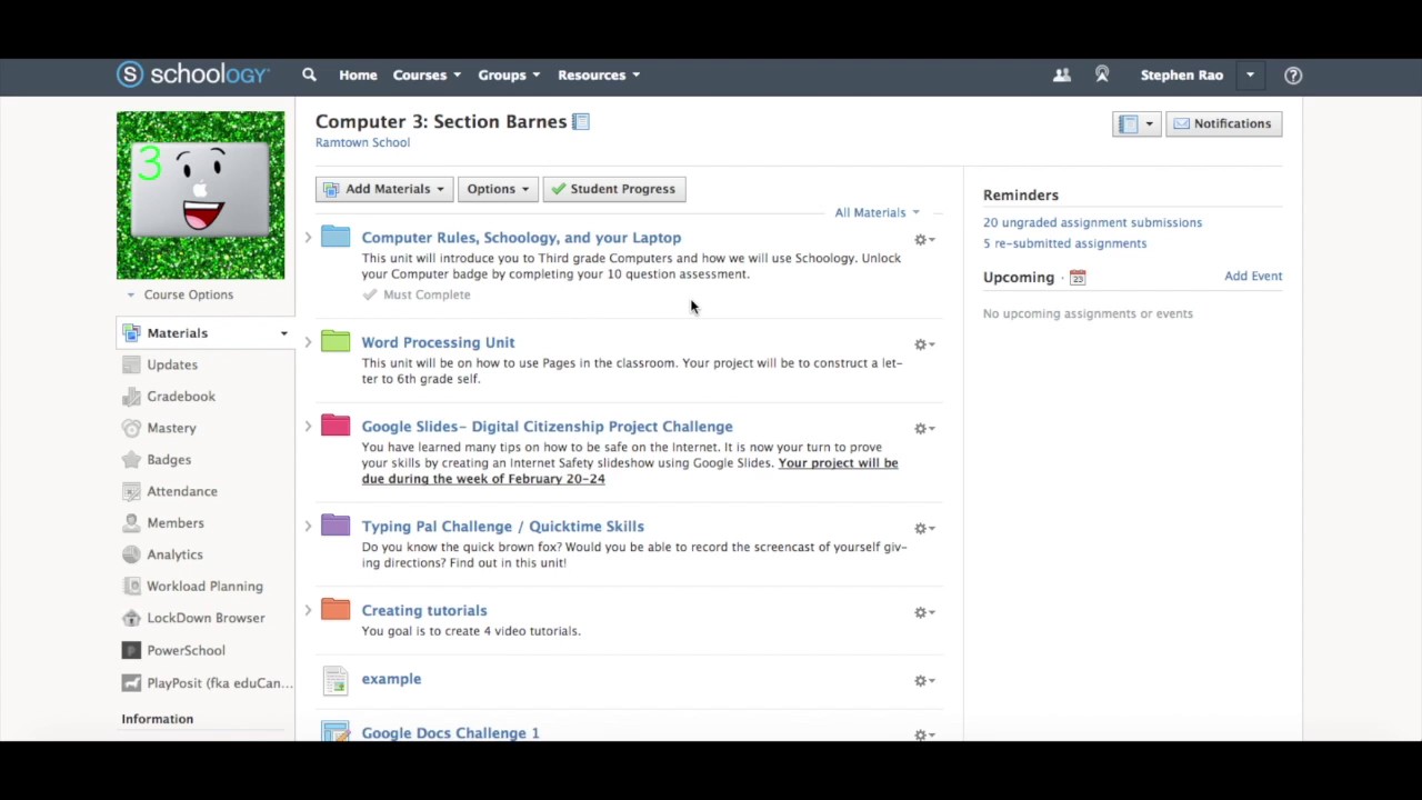 EdTech Blitz 14 Schoology Recycling Bin - YouTube