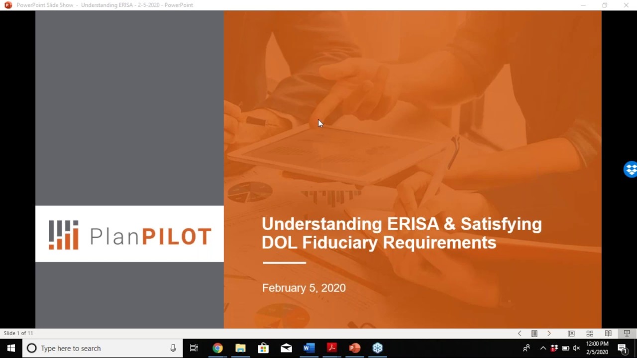 Webinar - Understanding ERISA and How to Satisfy DOL Requirements - YouTube
