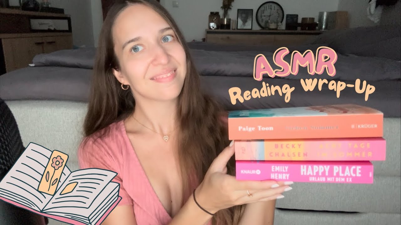 ASMR July Reading Wrap-Up 🌞🩷 (Book Triggers, Page Turning, Paper Sounds, Whisper Ramble) - YouTube