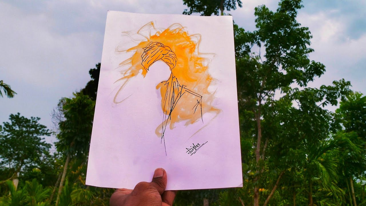 Swami Vivekananda drawing / Easy draw a permanent marker @TSEasyArts ...