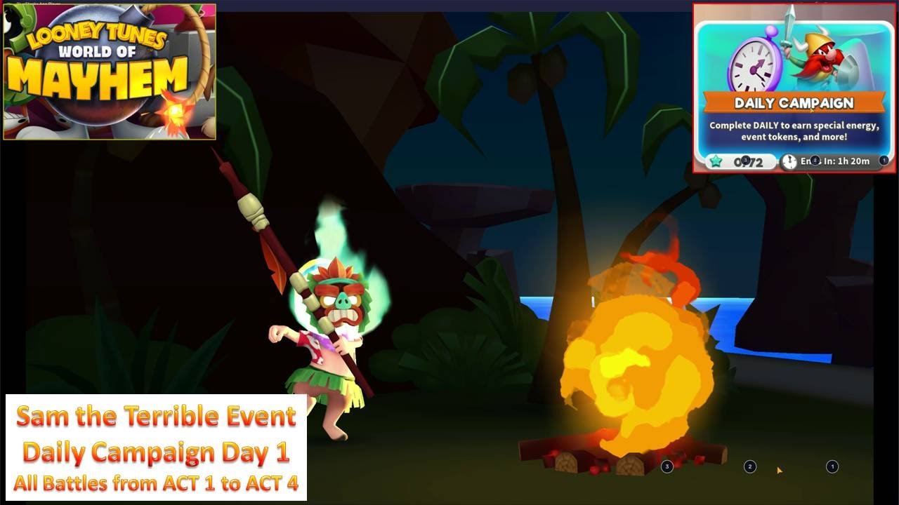 Looney Tunes World of Mayhem - Sam the Terrible Event - Daily Campaign Day 1 - YouTube