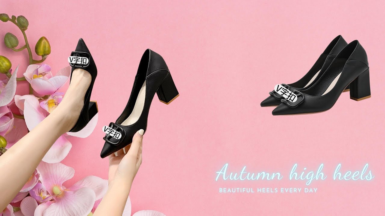 Pointed Toe Shoes Square Pillars with Bows - YouTube