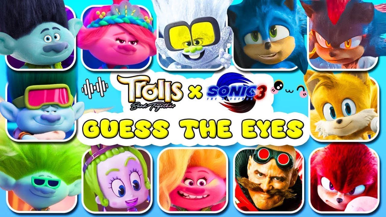 Guess the Sonic & Trolls Movie Characters By Their Eyes | Ultimate ...