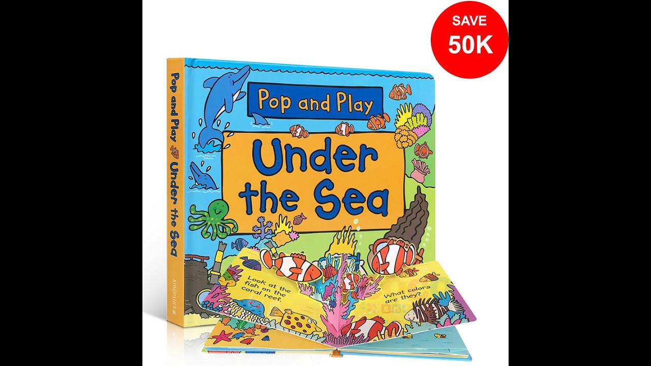 Pop Up 3D Board Book Pop And Play UNDER THE SEA Buku Cerita Anak - YouTube
