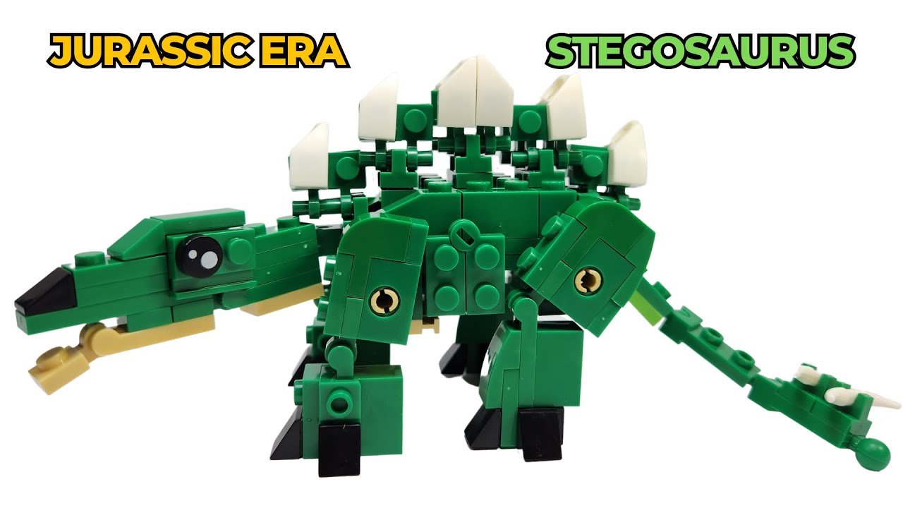 LEGO Jurassic World Stegosaurus Speed Build | Unofficial LEGO - YouTube