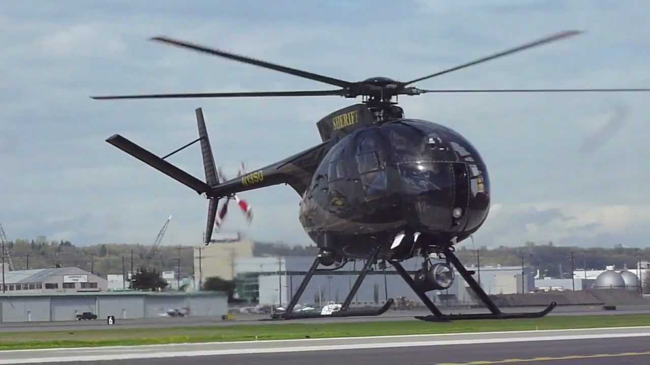 Snohomish County Sheriff Helicopter, Hughes NOH-6P/ MD 500C landing at ...