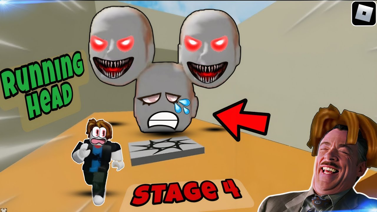 Escape running head roblox stage 4 | Roblox funny moments 🤣 || - YouTube