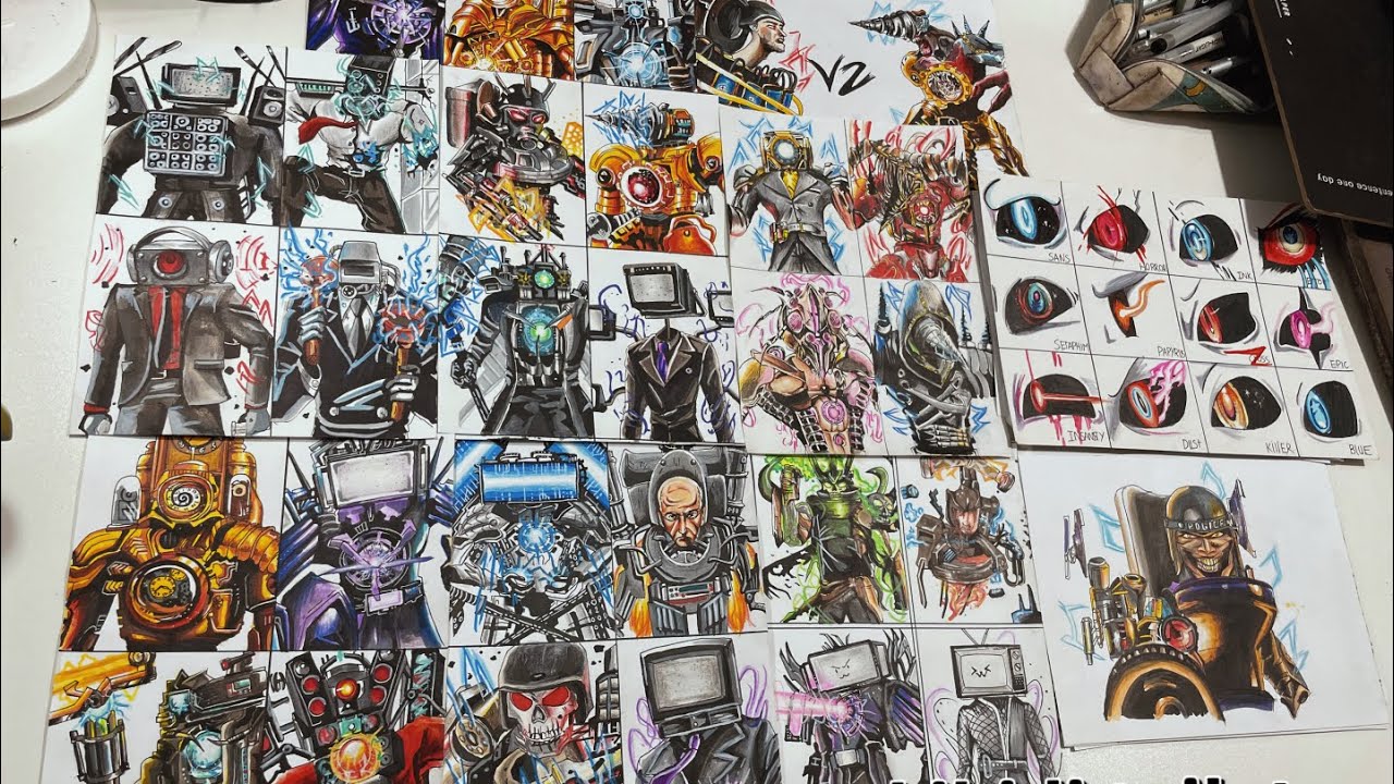 Drawing skibidi toilet | Review the beautiful paintings of skibidi ...