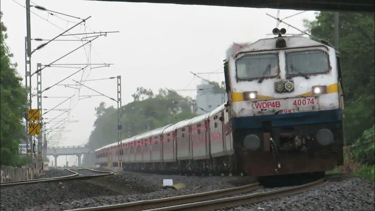 Trainspotting in Rain !! | Bhagat Ki Kothi WDP4B and Pune WDP4D in Action !!! | Railfanism - YouTube
