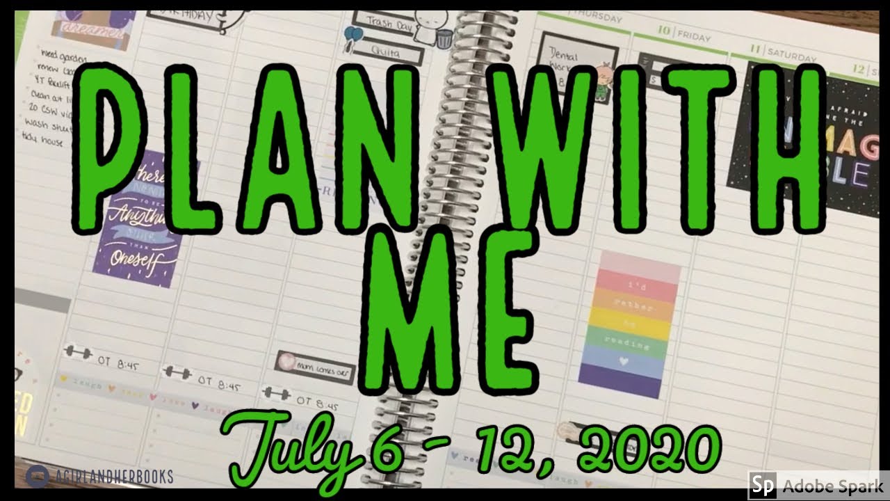Birthday Week Plan With Me! || July 6 - 12, 2020 || Plum Paper Planner ...