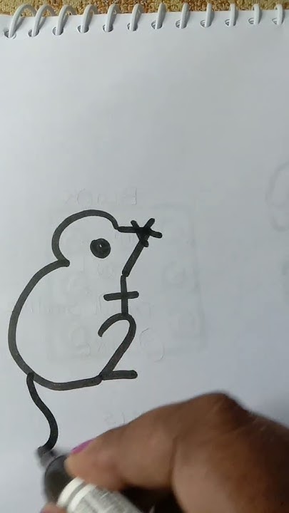 easy step to draw mouse - YouTube