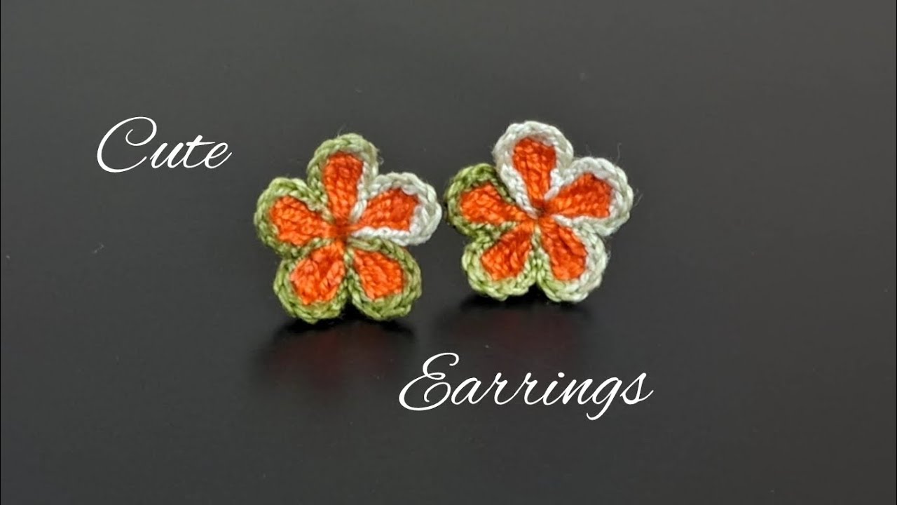 VERY CUTE EARRINGS | VERY EASY PATTERN TO FOLLOW | CROCHET - YouTube