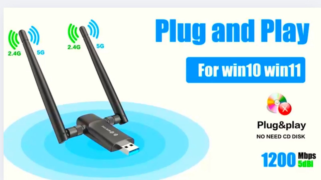 Best Budget USB WiFi Adapter 2025? Nineplus 1300Mbps Unboxing + Real ...