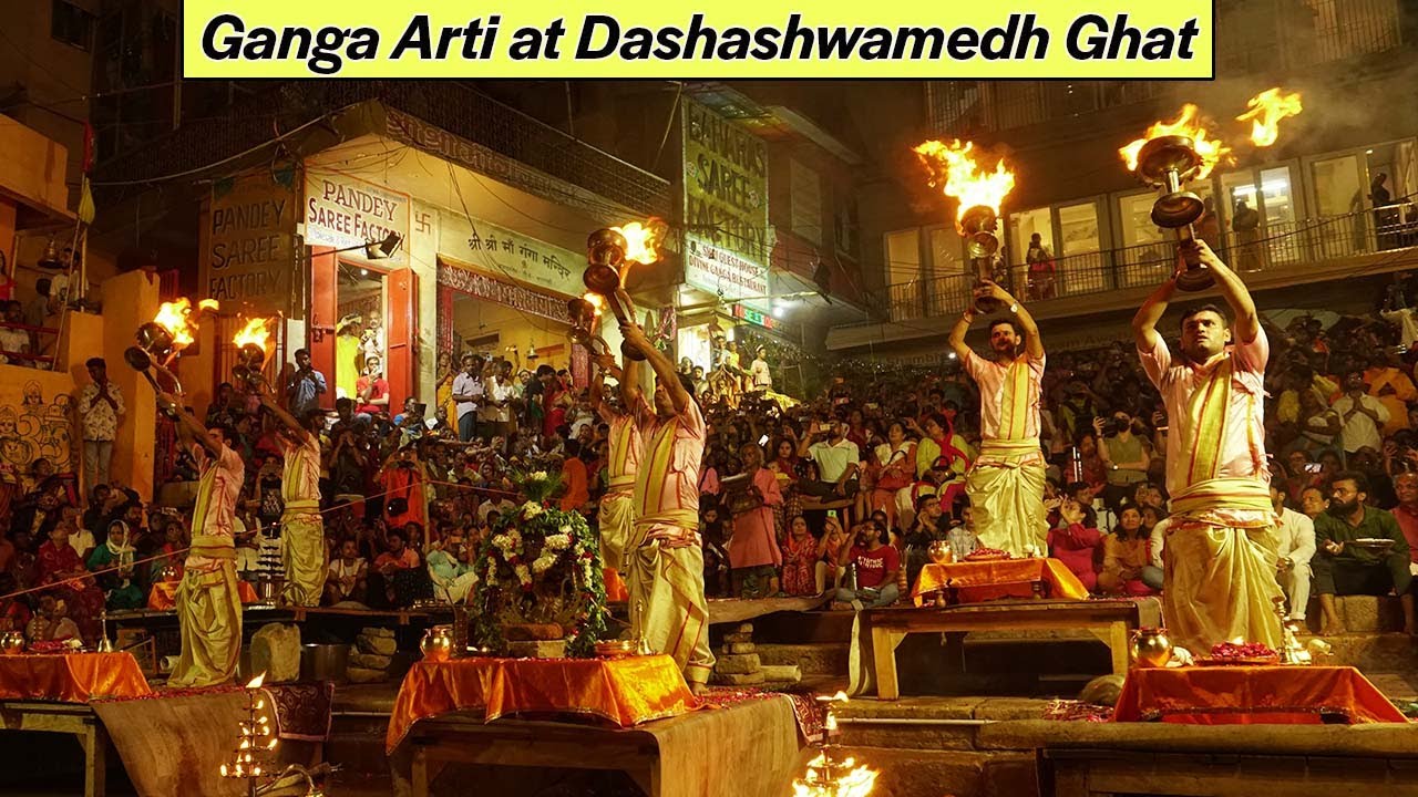 Dasaswamedh Ghat Aarti Poster Ganga Aarti, Portrait Of Young Priest