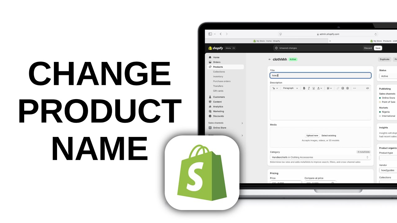 How to Change Product Name in Shopify - YouTube