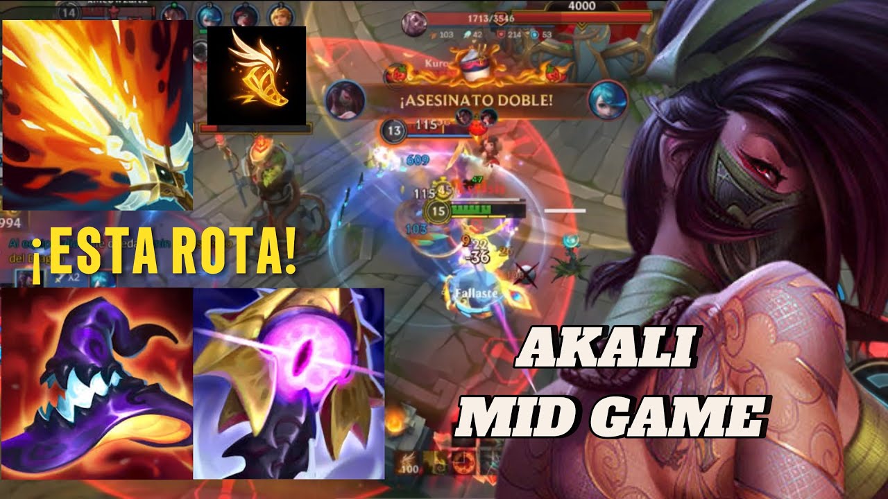 ESTE BUFF A AKALI NO ERA NECESARIO \ ONESHOOT | Wild Rift Gameplay ...