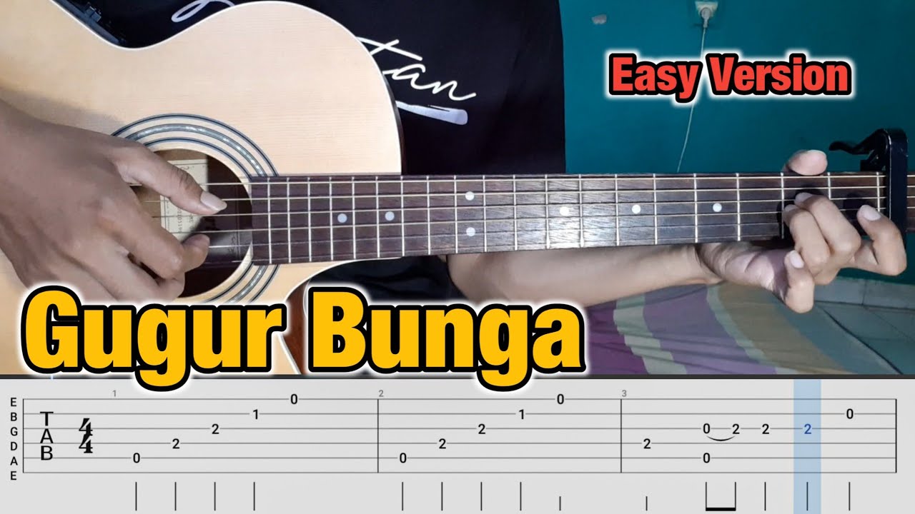 Gugur Bunga Fingerstyle Guitar Tutorial Tab + Chord - YouTube