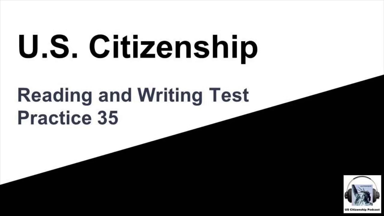 U.S. Citizenship Reading and Writing Test Practice 35 - YouTube