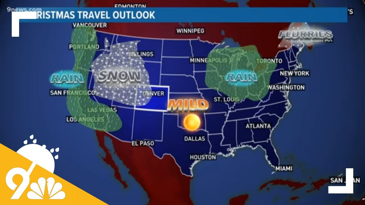 Snow outlook and travel forecast ahead of Christmas - YouTube