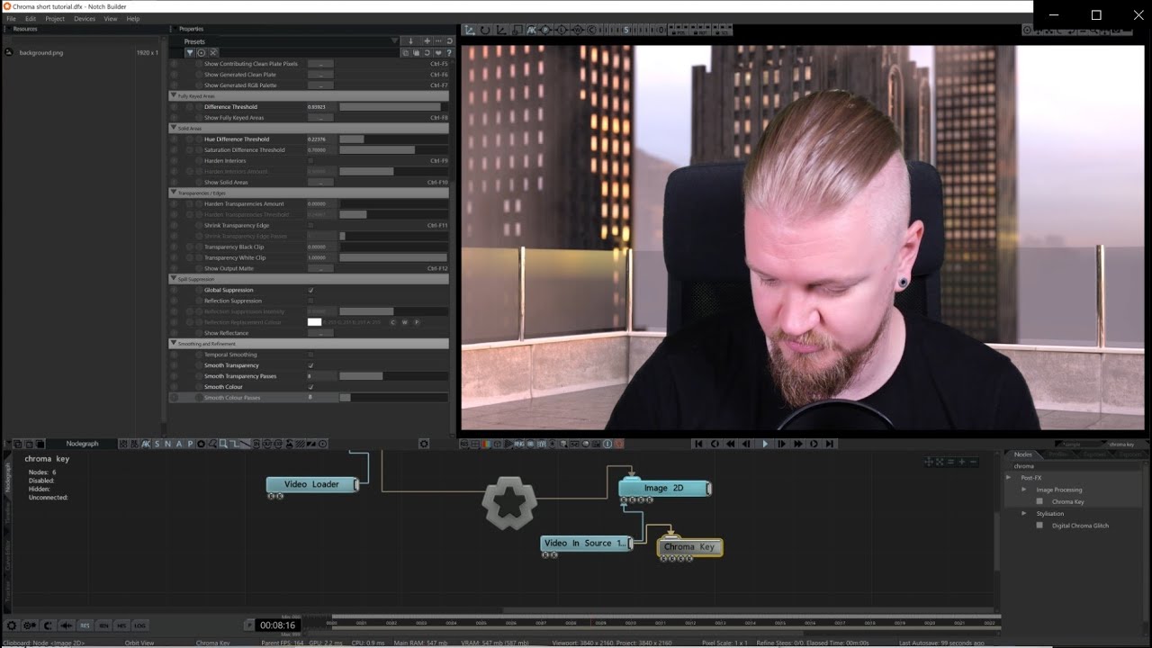 Notch Tutorial: Chroma Keyer Overview - YouTube