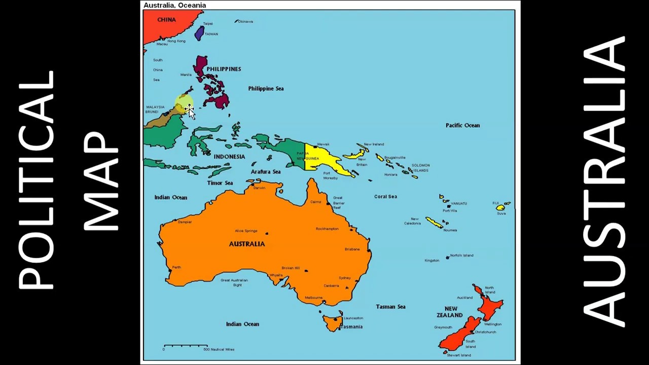 Political Map of Australia || Line and Bubble Method || UPSC Exam - YouTube