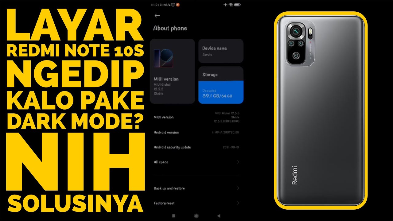 Cara Mudah Mengatasi Layar Redmi Note 10s Berkedip Saat Mode Gelap ...