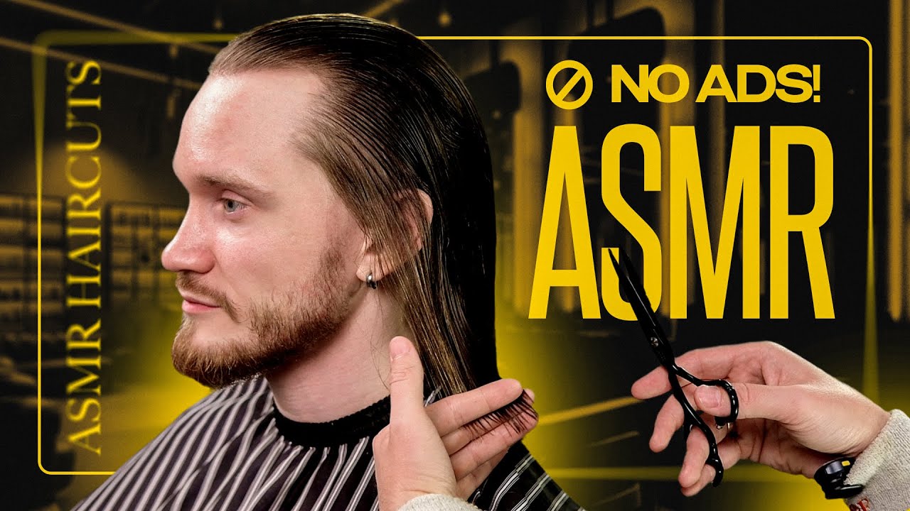 NO ADS! Barber Uses ONLY Scissors for Ultimate ASMR Sleep Experience! 💈 ...