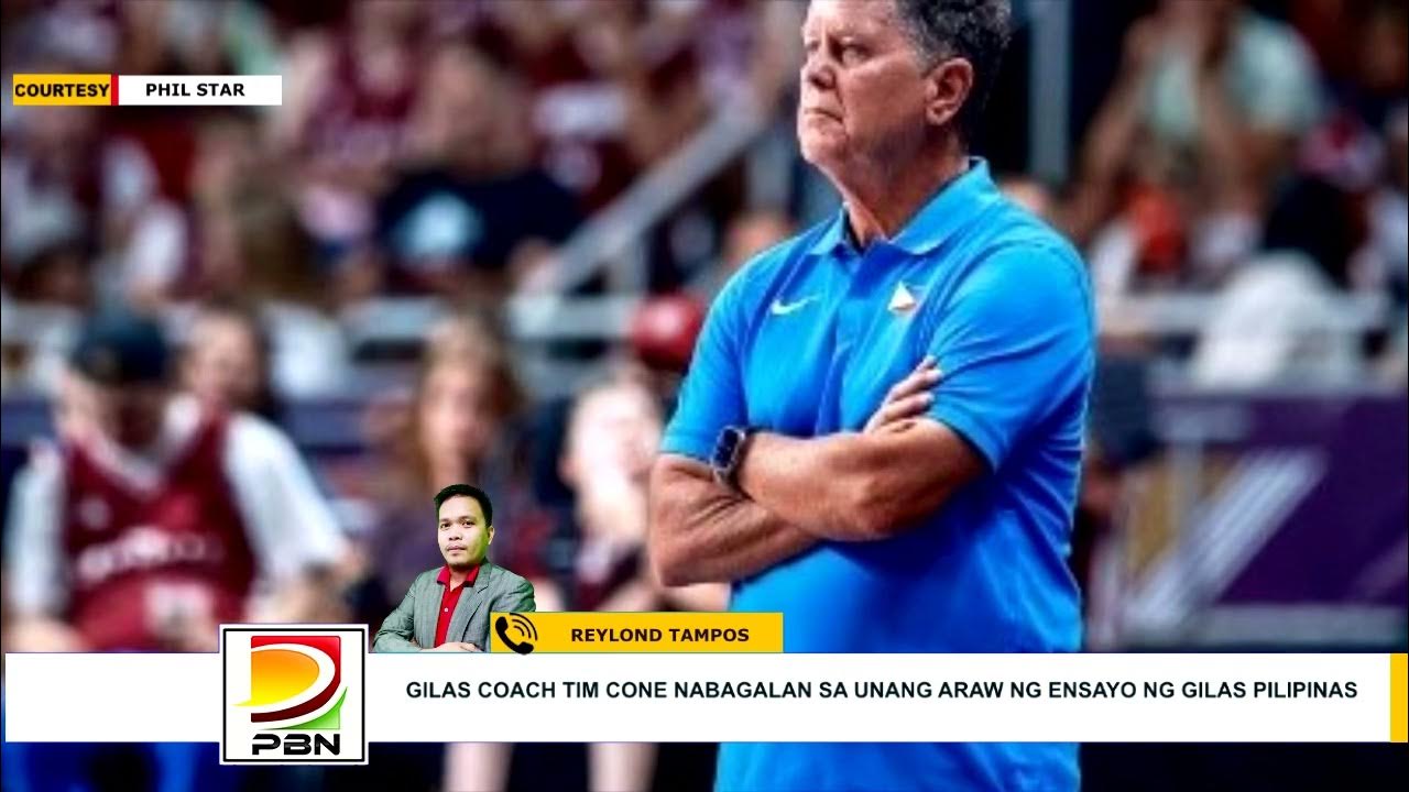 GILAS COACH TIM CONE NABAGALAN SA UNANG ARAW NG ENSAYO NG GILAS PILIPINAS - YouTube