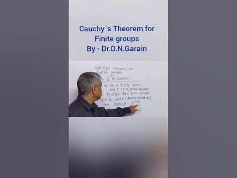 Cauchy's Theorem for Finite Groups, by - Dr.D.N.Garain - YouTube