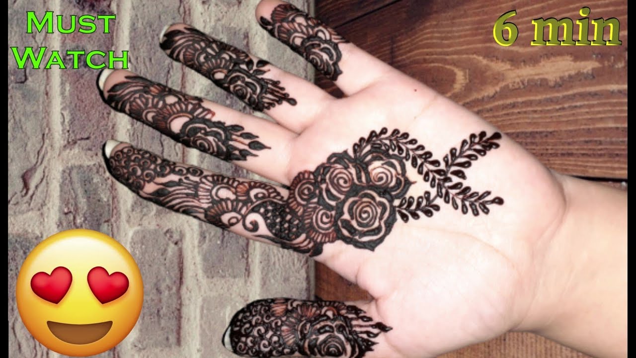 Amazing Front Hand Mehnedi Design (FUN ★) Henna Tutorial | HENNAism PAK ...