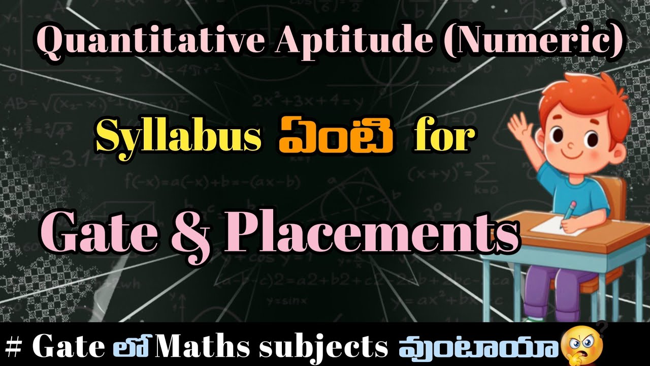 General Syllabus of Numerical Aptitude for Placements and GATE Exam ...