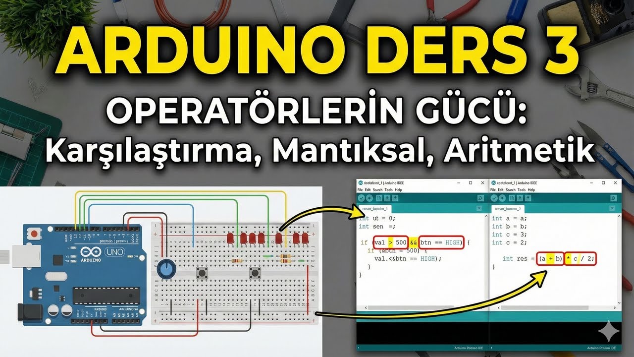 Arduino Ders 3 (Karşılaştırma || Mantıksal || Aritmetik Operatörler ...