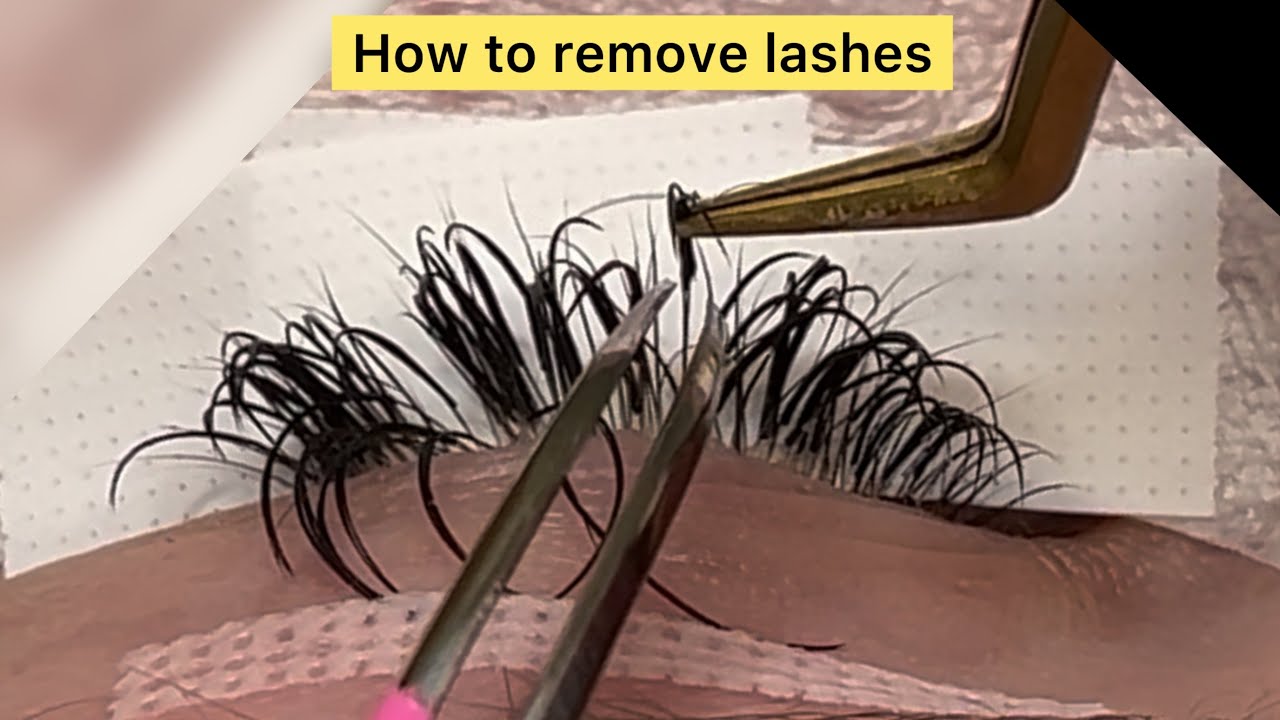 How to remove lashes for refill | how to remove outgrown lashes | lash ...